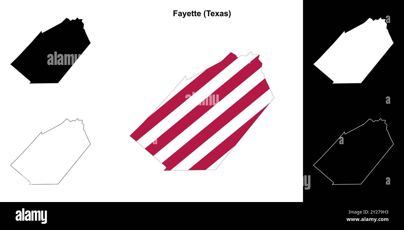 Fayette County (Texas) outline map set Stock Vector Image & Art - Alamy