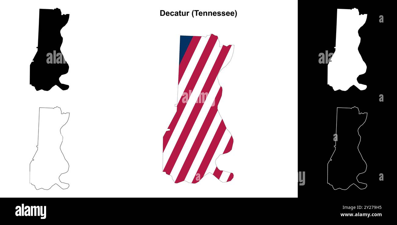 Decatur County (Tennessee) outline map set Stock Vector Image & Art - Alamy