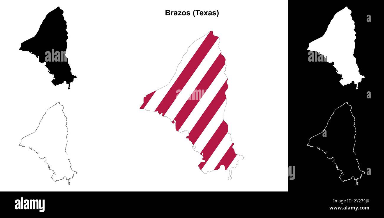 Brazos vector map hi-res stock photography and images - Alamy
