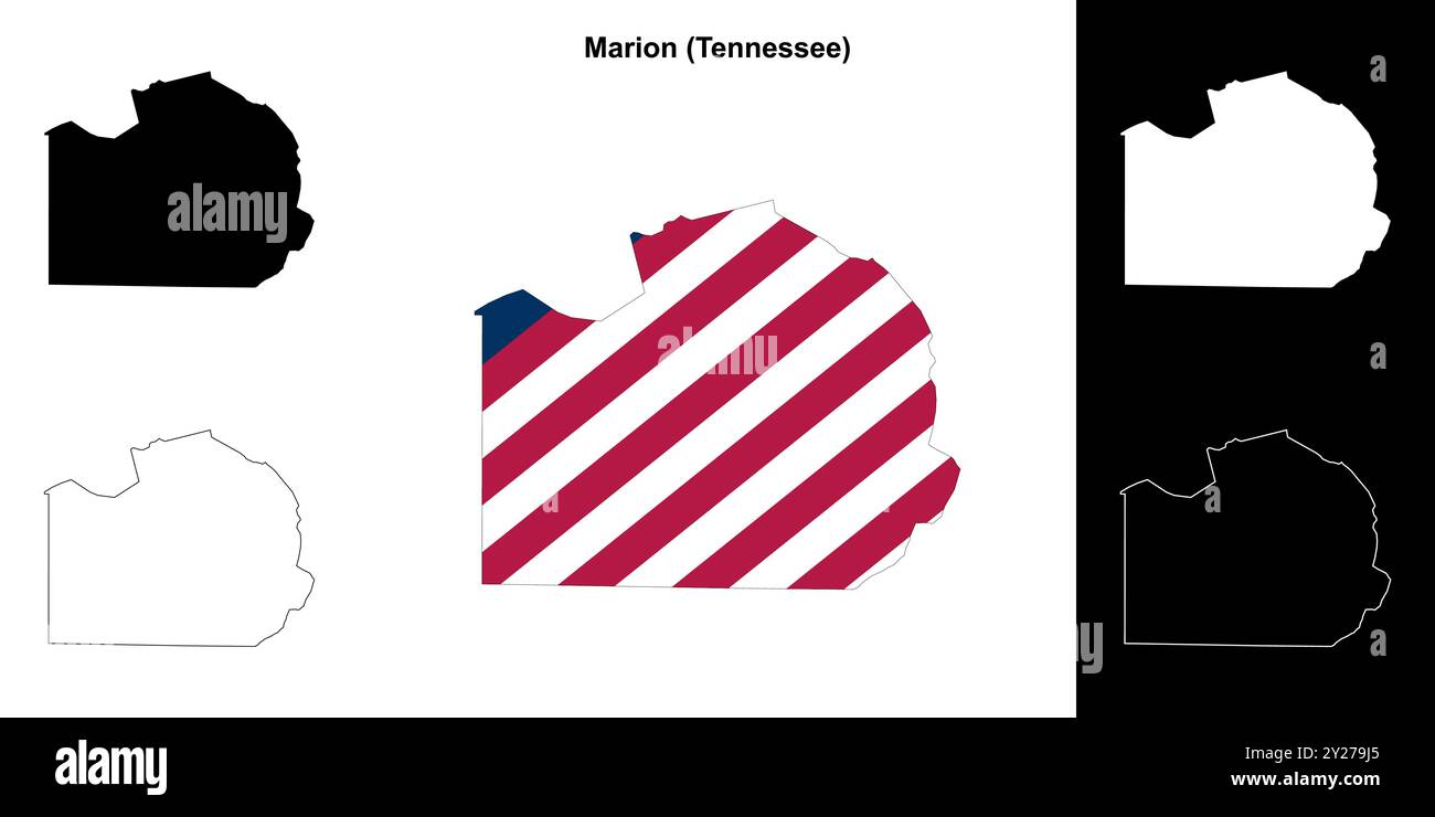 Marion County (Tennessee) outline map set Stock Vector Image & Art - Alamy