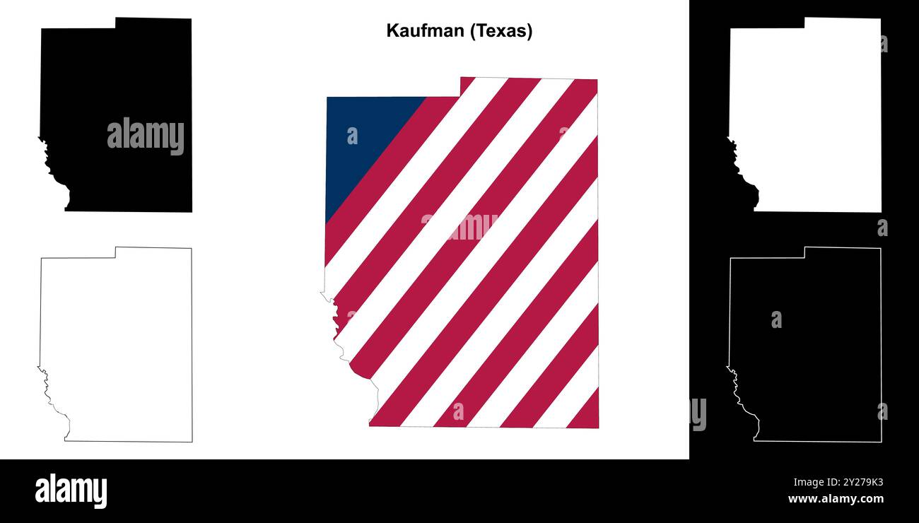 Map of kaufman Stock Vector Images - Alamy