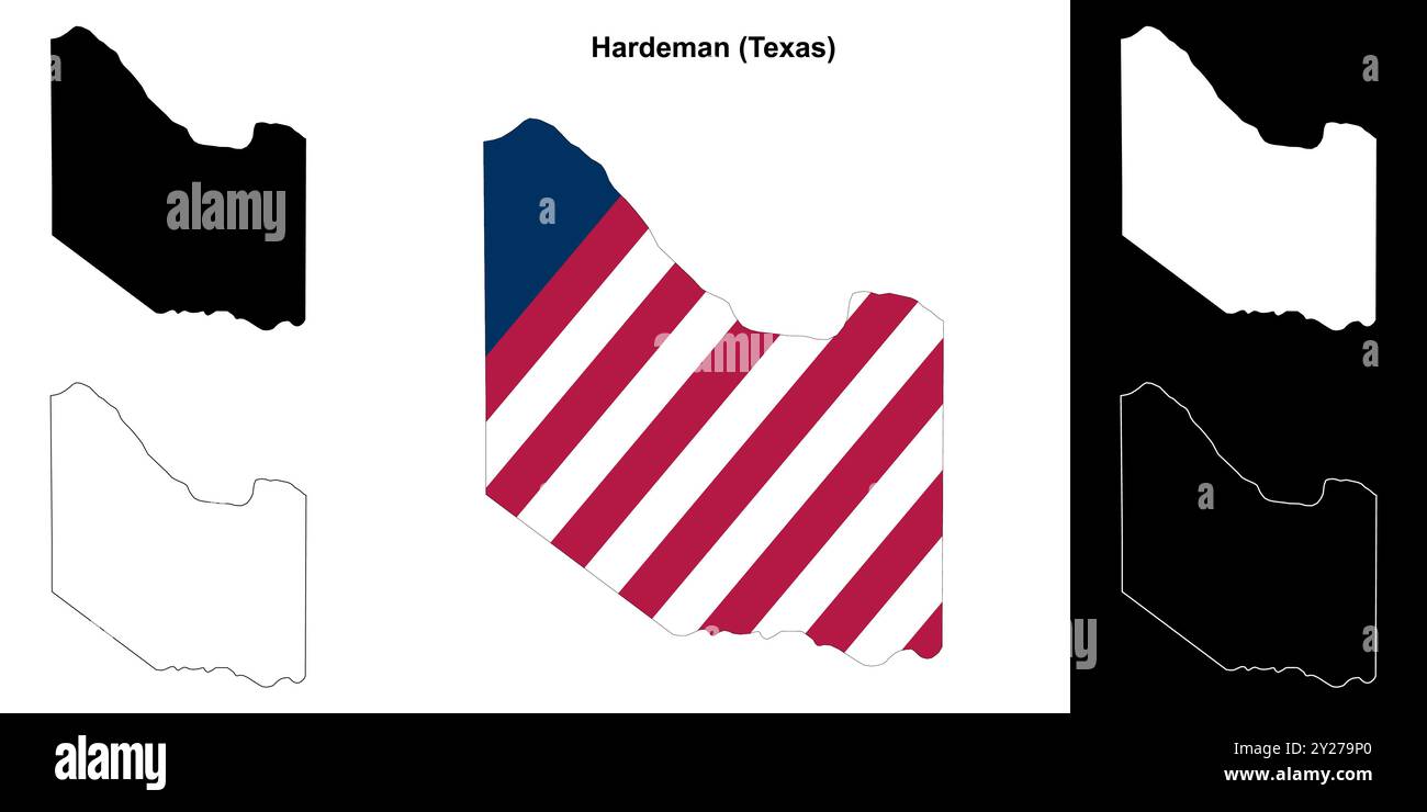 Hardeman County (Texas) outline map set Stock Vector Image & Art - Alamy