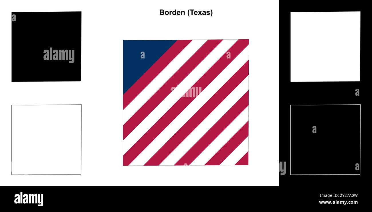 Borden County (Texas) outline map set Stock Vector Image & Art - Alamy