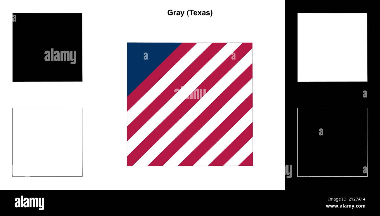 Gray County (Texas) outline map set Stock Vector Image & Art - Alamy