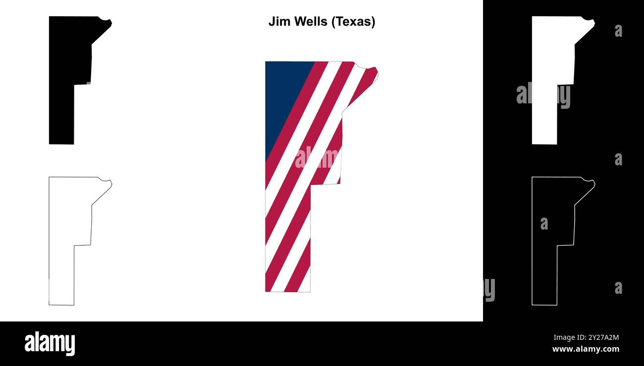 Jim wells outline map hi-res stock photography and images - Alamy