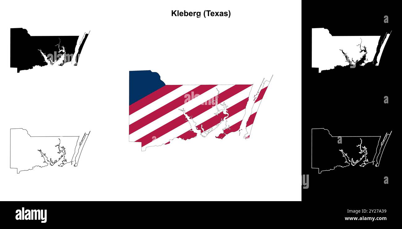 Kleberg county map Stock Vector Images - Alamy