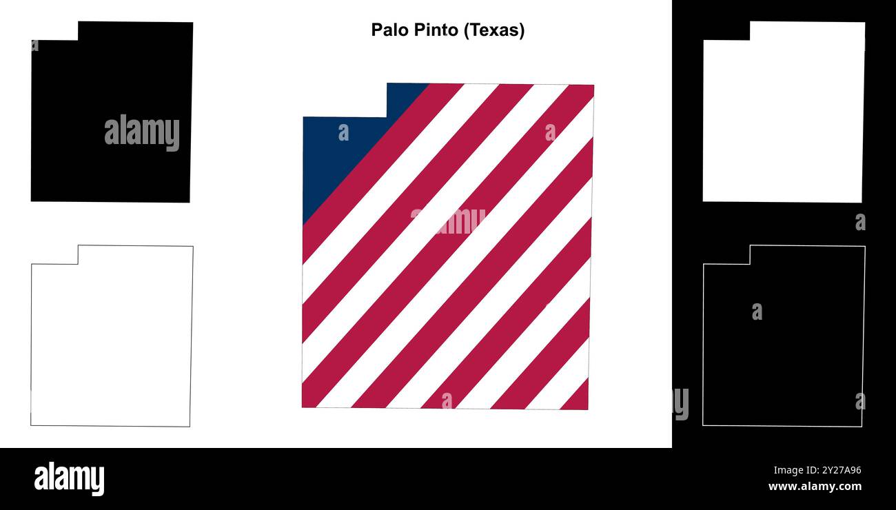 Palo pinto vector map hi-res stock photography and images - Alamy