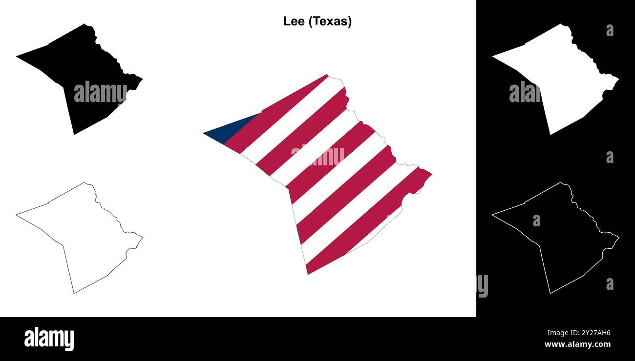 Lee County (Texas) outline map set Stock Vector Image & Art - Alamy
