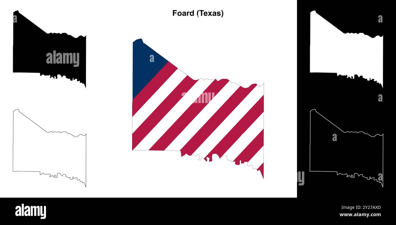 Foard County (Texas) outline map set Stock Vector Image & Art - Alamy