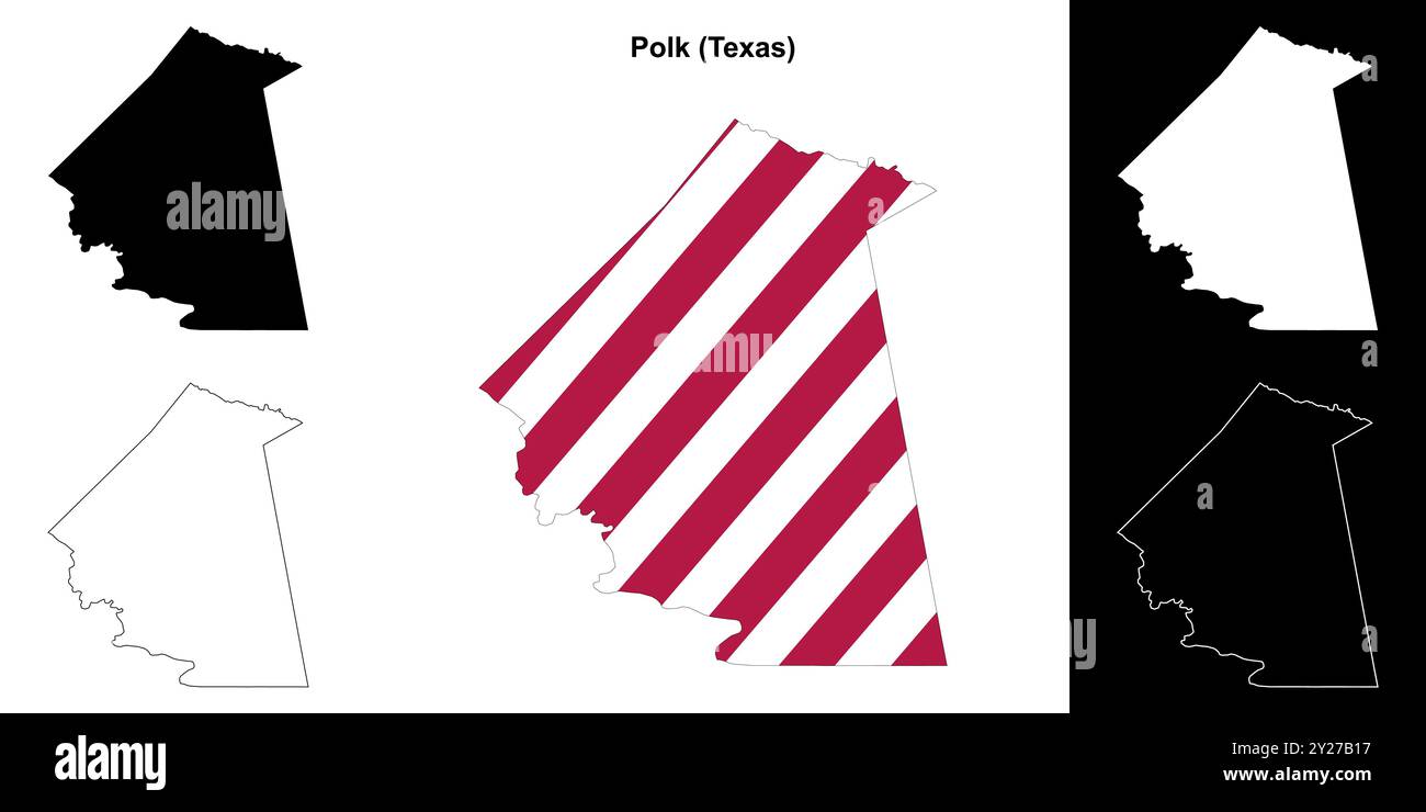 Polk County (Texas) outline map set Stock Vector Image & Art - Alamy