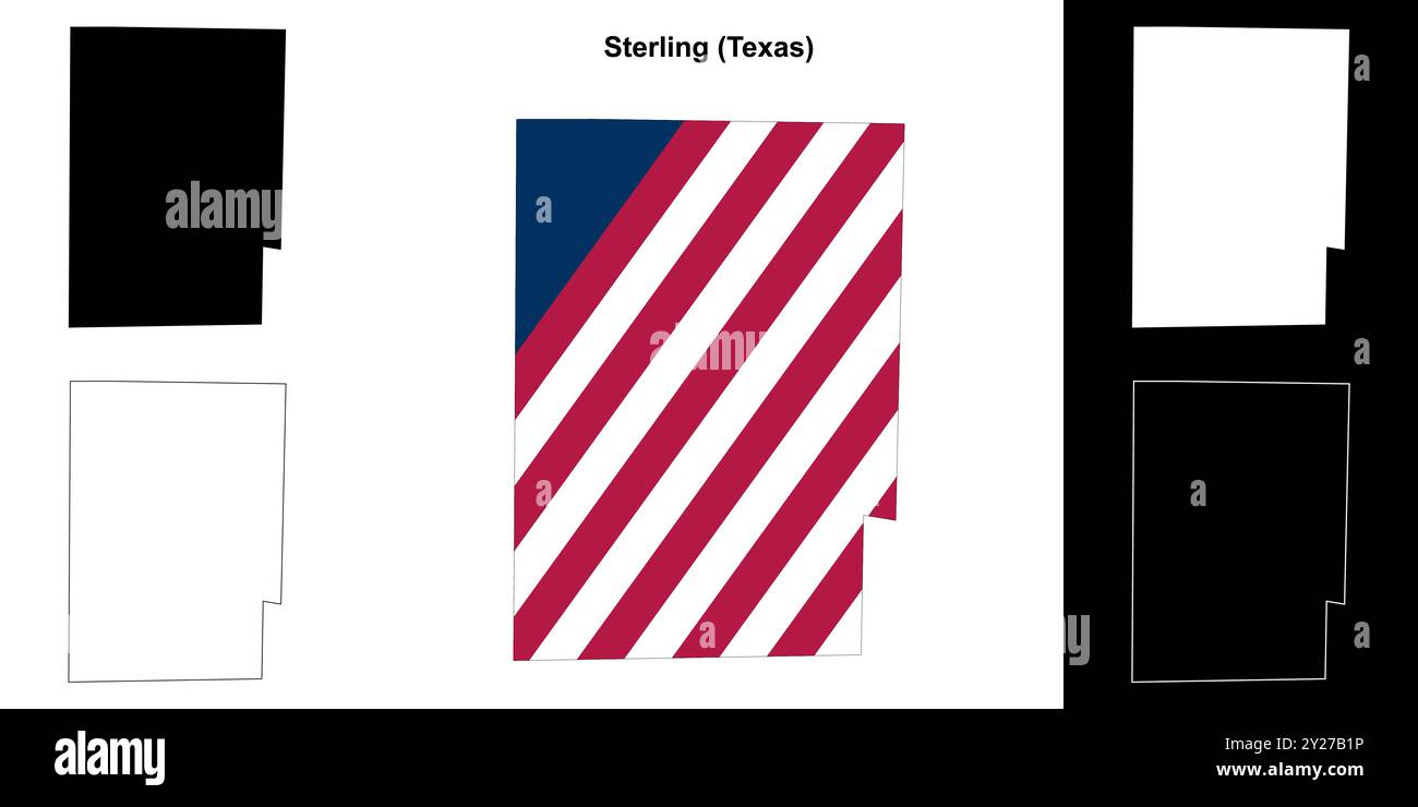 Sterling county map hi-res stock photography and images - Alamy