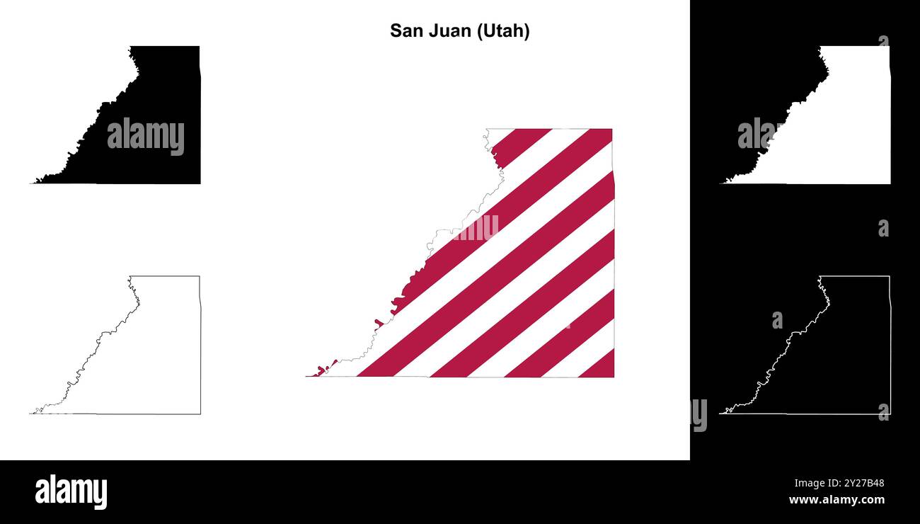 San Juan County (Utah) outline map set Stock Vector Image & Art - Alamy
