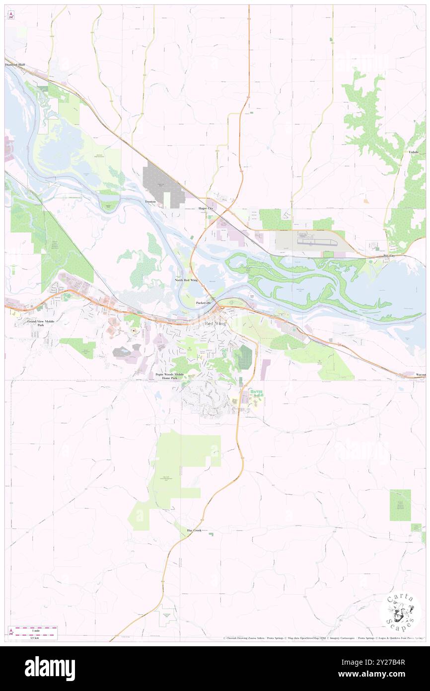 Map of red wing minnesota Cut Out Stock Images & Pictures - Alamy