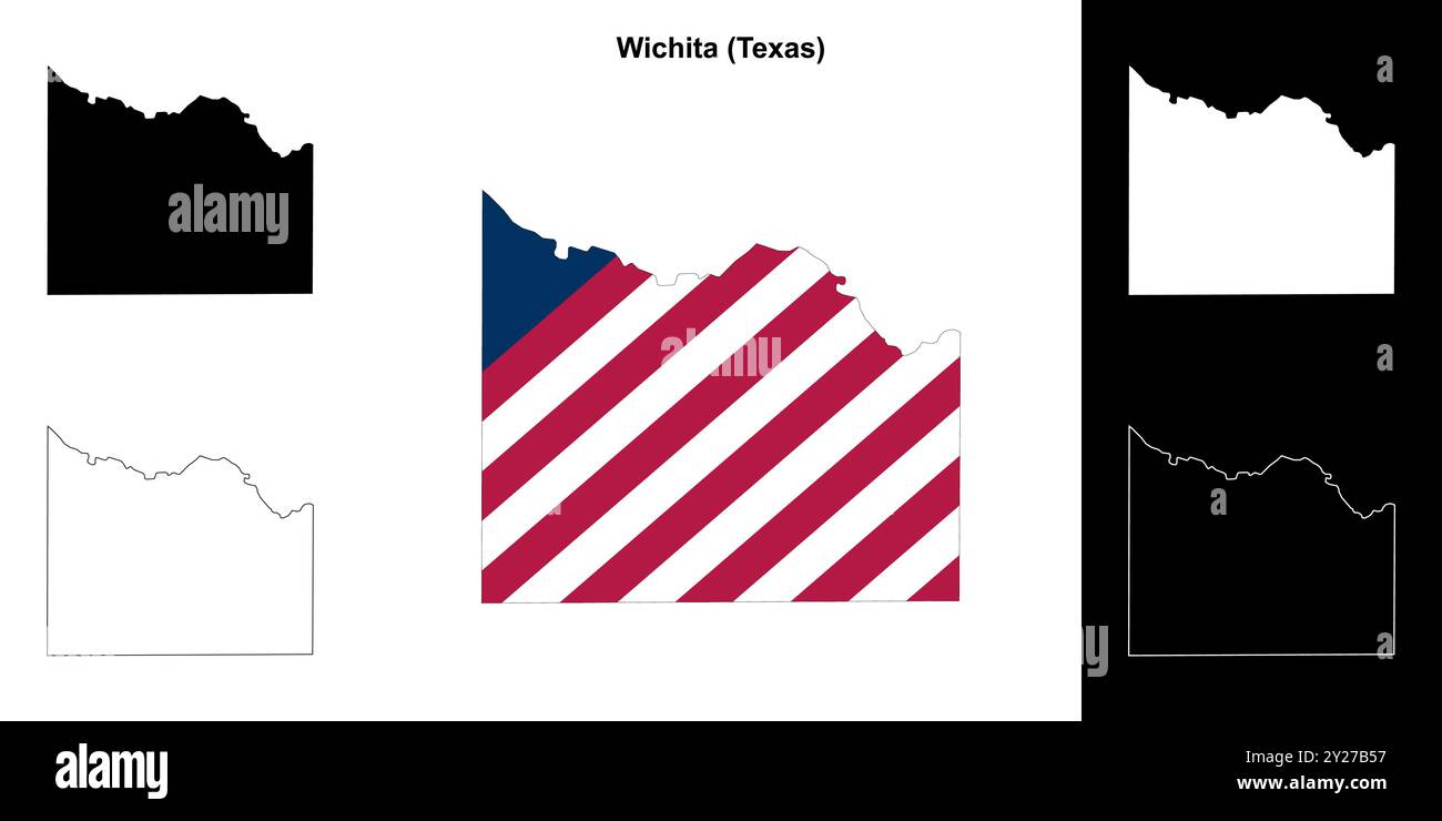 Wichita County (Texas) outline map set Stock Vector Image & Art - Alamy