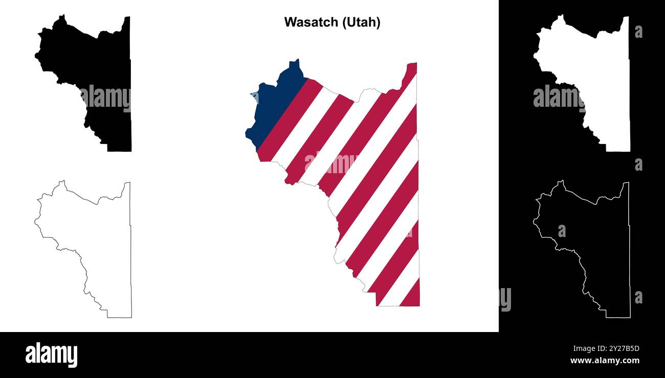 Wasatch vector map hi-res stock photography and images - Alamy