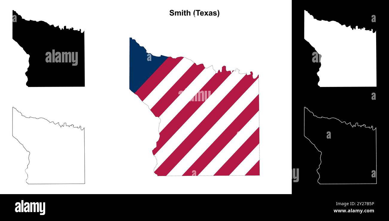 Smith County (Texas) outline map set Stock Vector Image & Art - Alamy