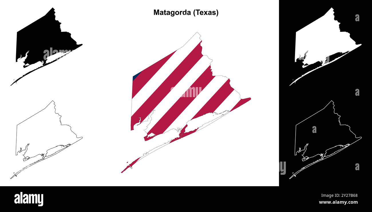 Map of matagorda texas Stock Vector Images - Alamy