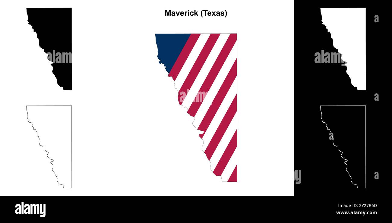 Maverick outline map hi-res stock photography and images - Alamy