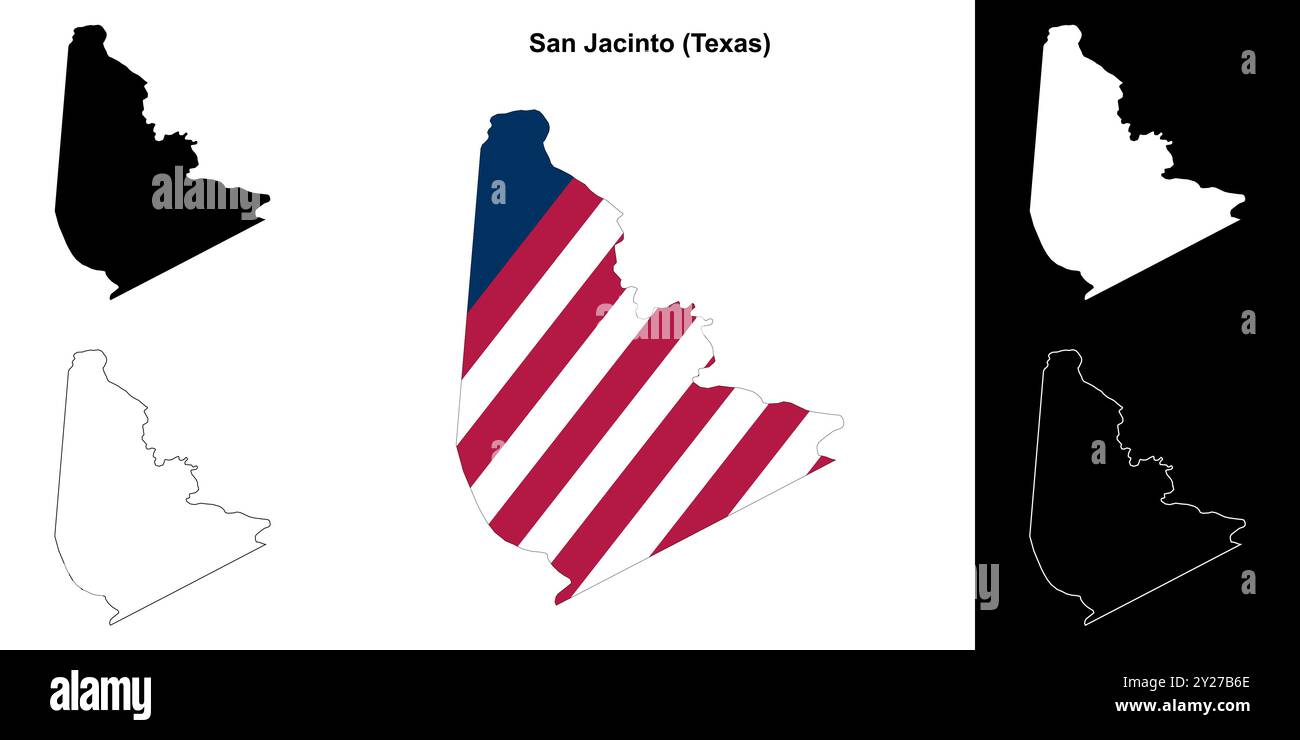 San jacinto outline map hi-res stock photography and images - Alamy