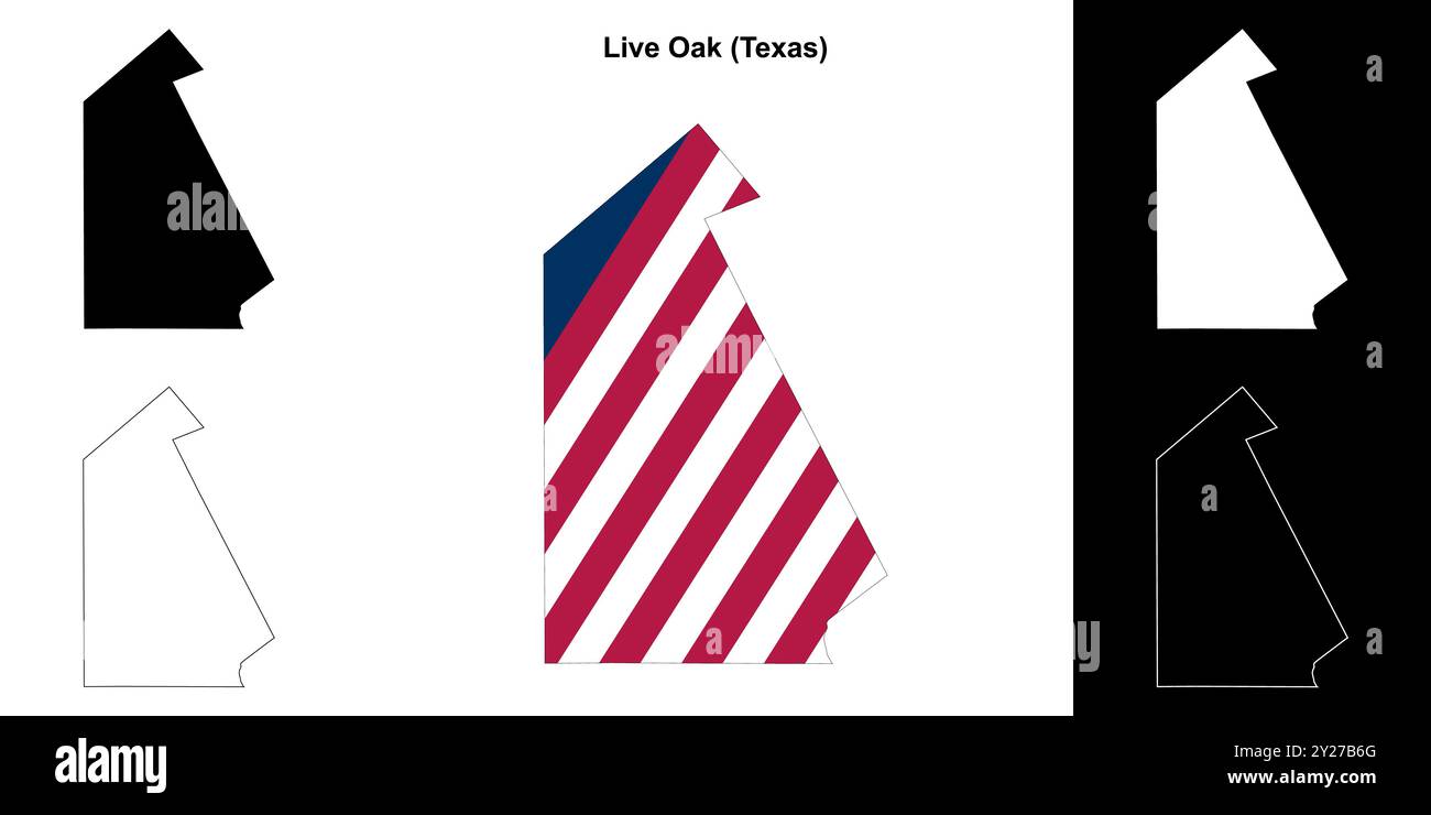 Live Oak County (Texas) outline map set Stock Vector Image & Art - Alamy