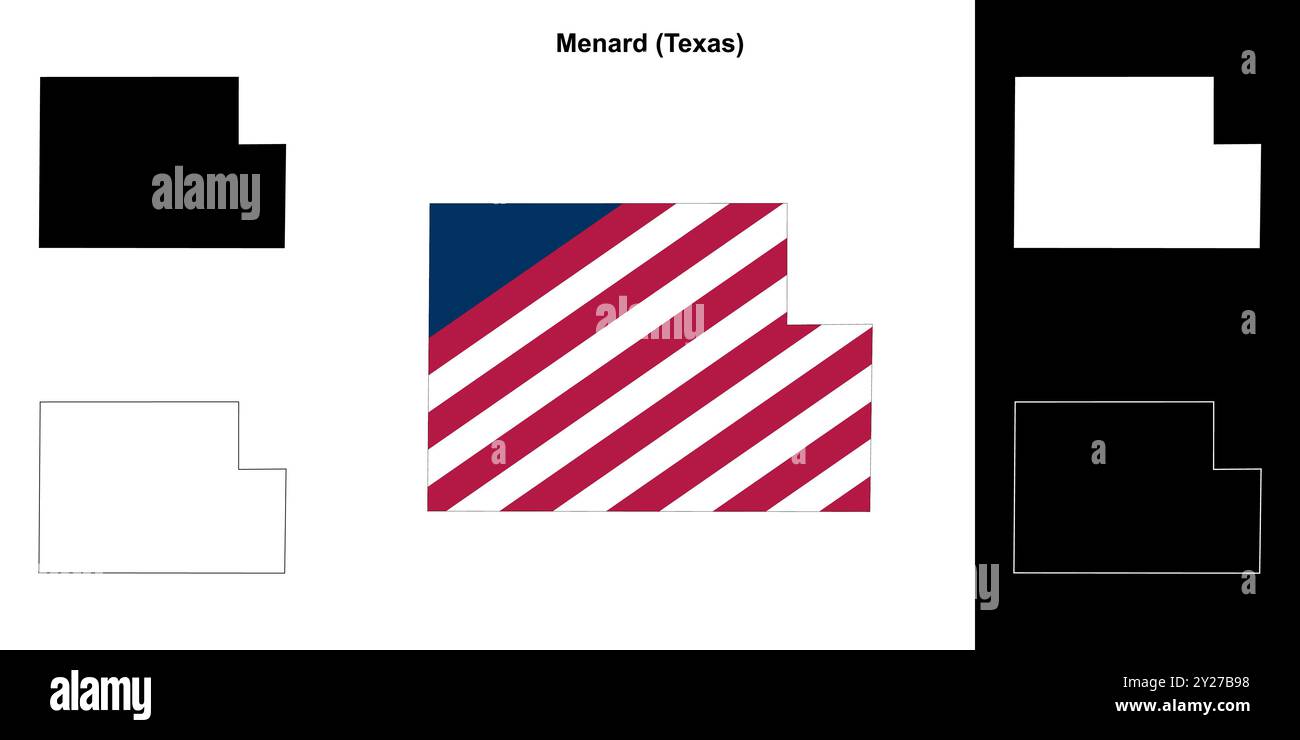 Menard County (Texas) outline map set Stock Vector Image & Art - Alamy