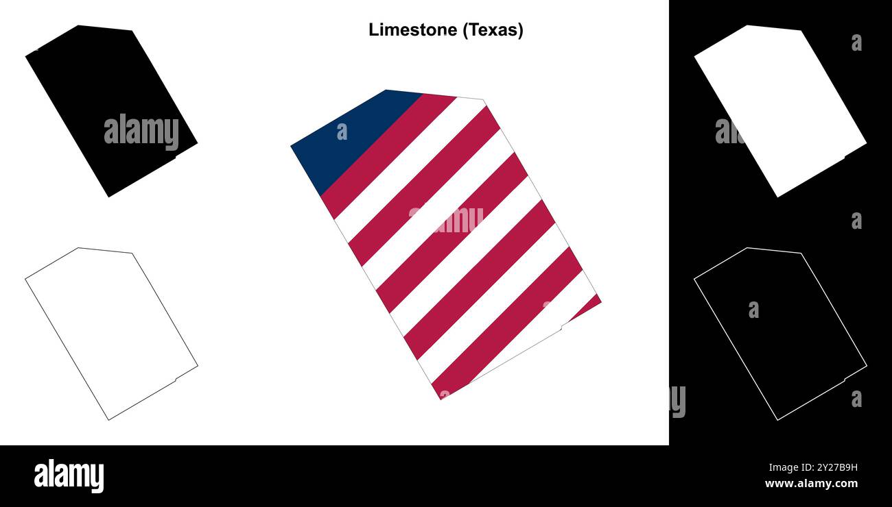 Limestone County (Texas) outline map set Stock Vector Image & Art - Alamy