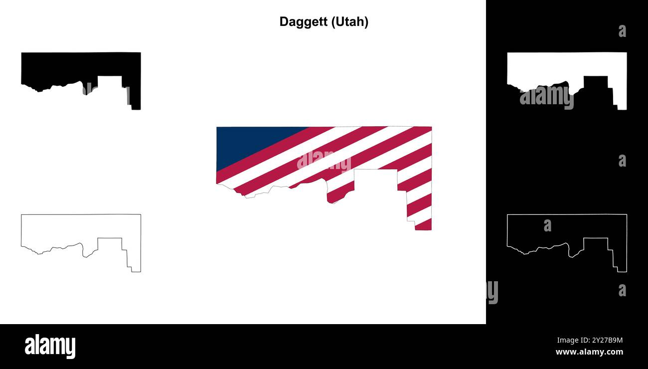 Blank daggett map hi-res stock photography and images - Alamy