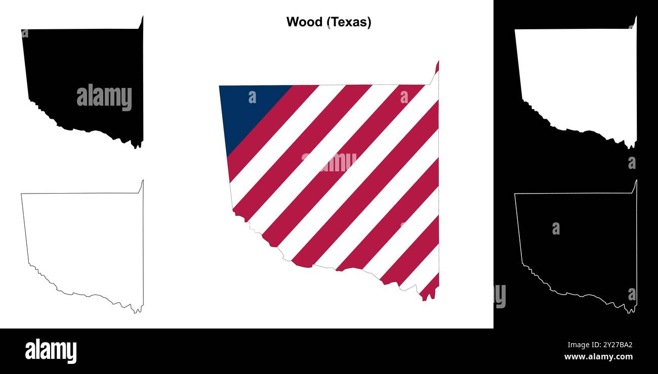 Wood County (Texas) outline map set Stock Vector Image & Art - Alamy