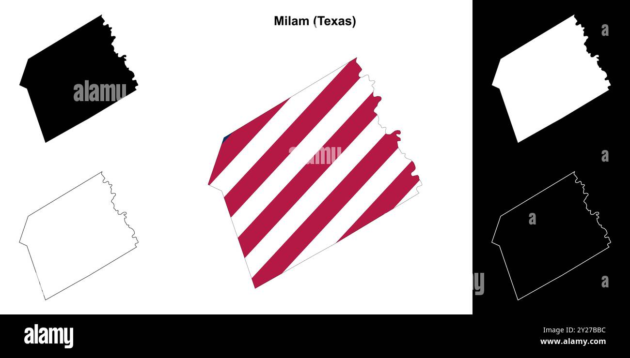 Milam map vector hi-res stock photography and images - Alamy