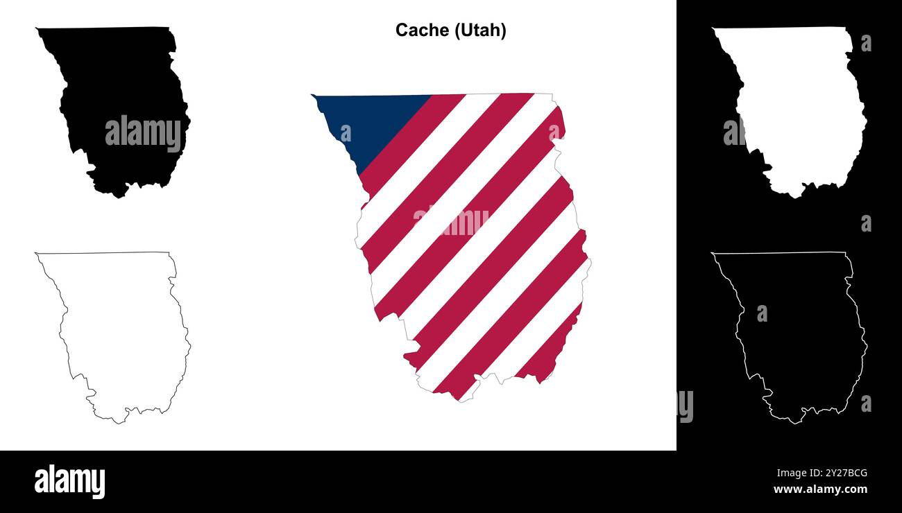 Cache county map hi-res stock photography and images - Alamy