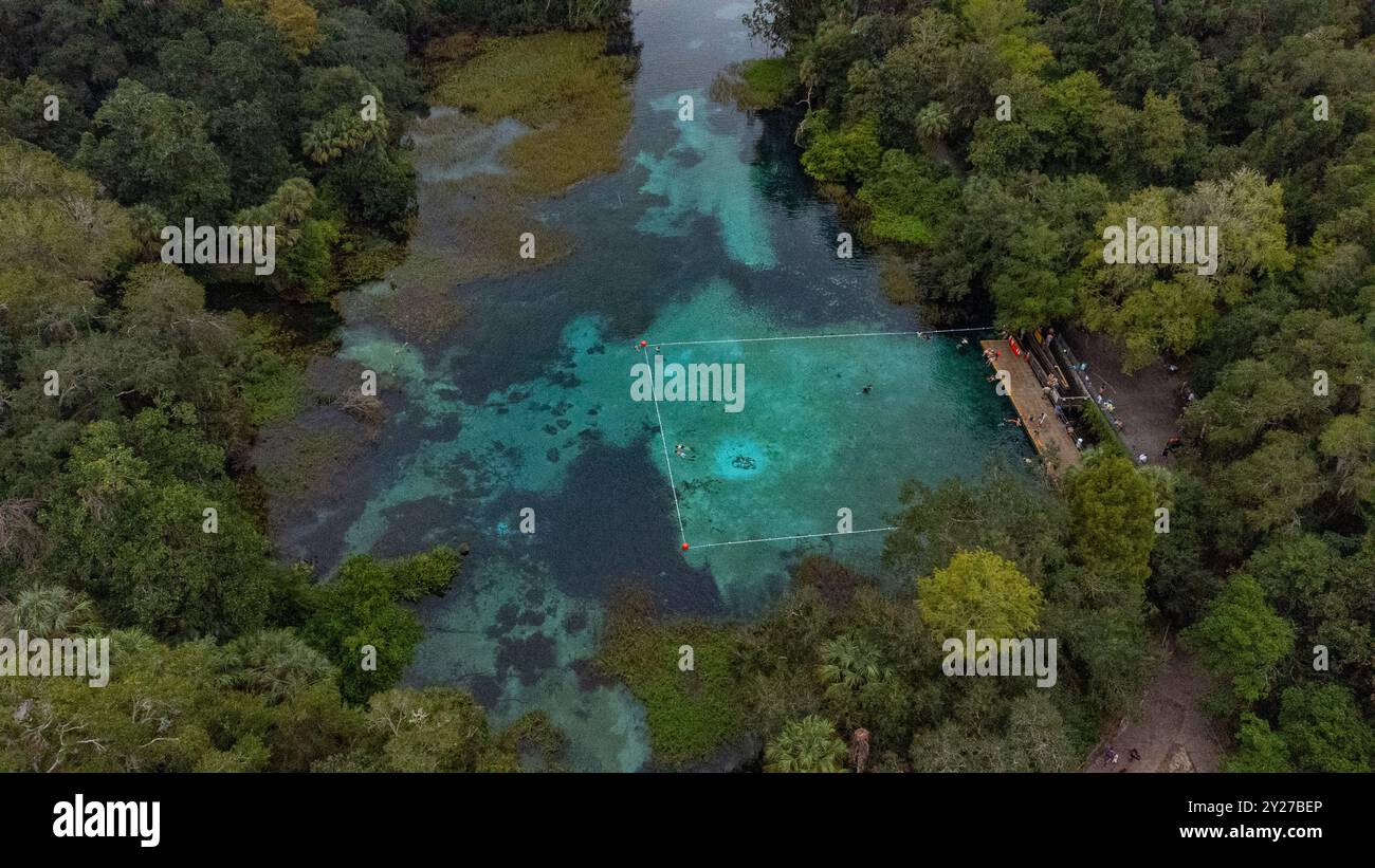 Aerial view of Rainbow Springs in north central Florida Stock Photo - Alamy