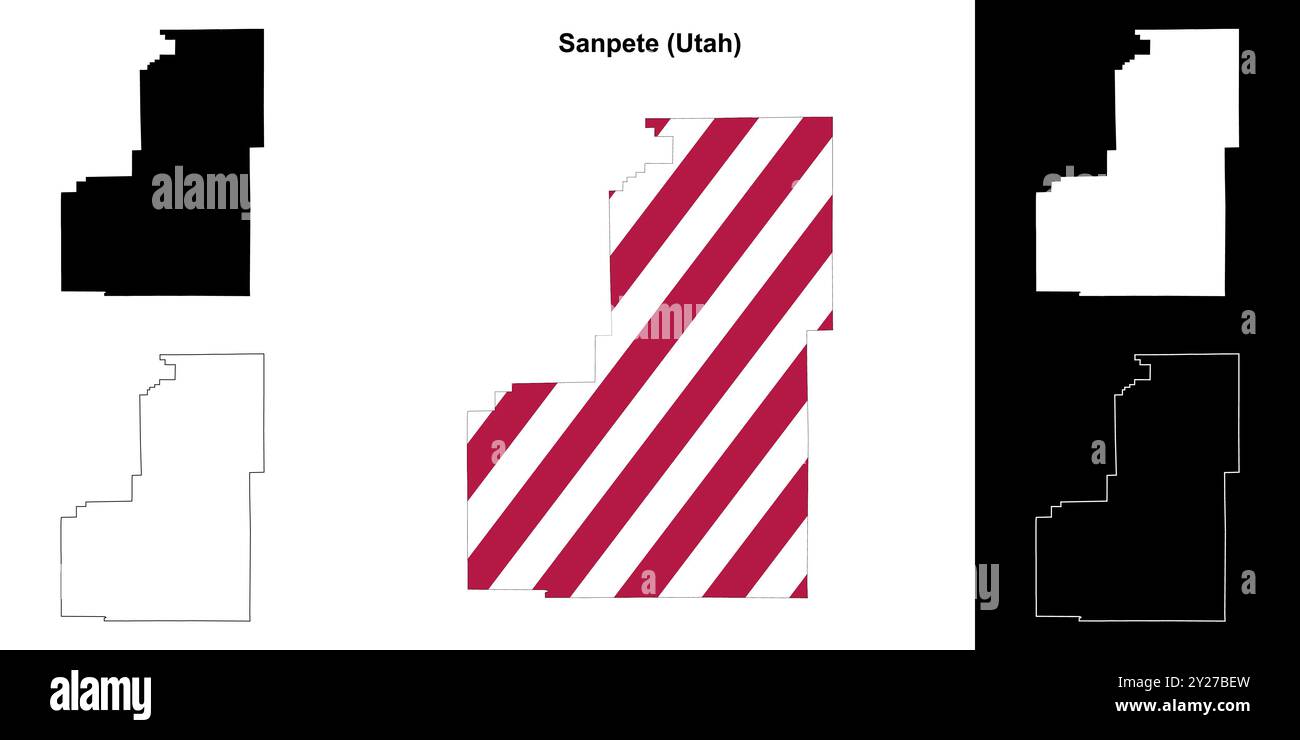 Sanpete outline map hi-res stock photography and images - Alamy