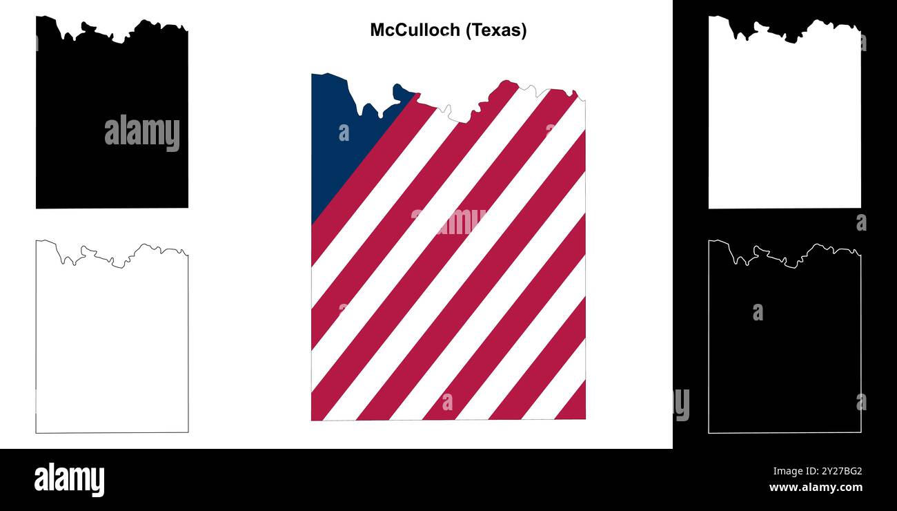 Mcculloch outline map hi-res stock photography and images - Alamy