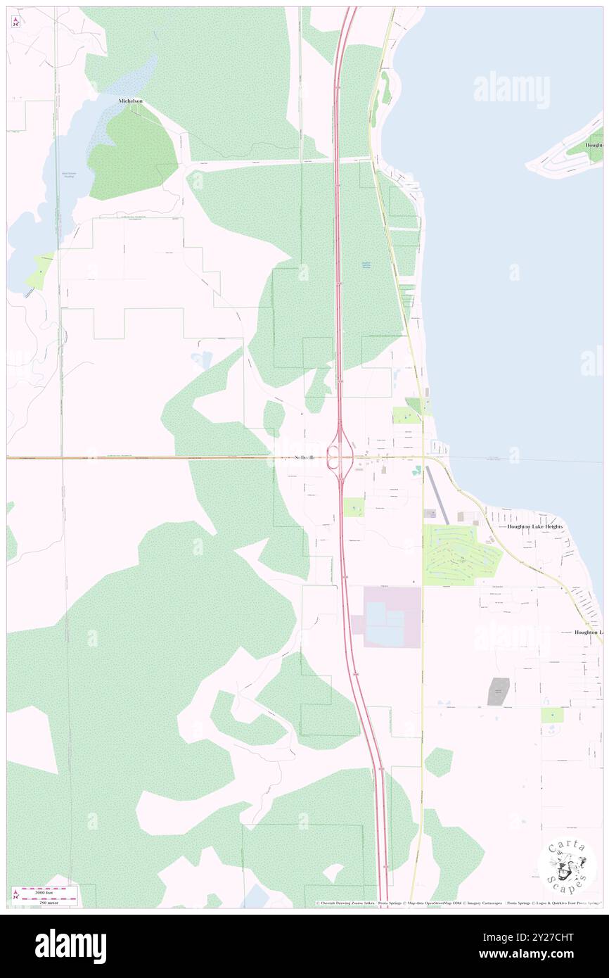 Roscommon michigan map hi-res stock photography and images - Alamy