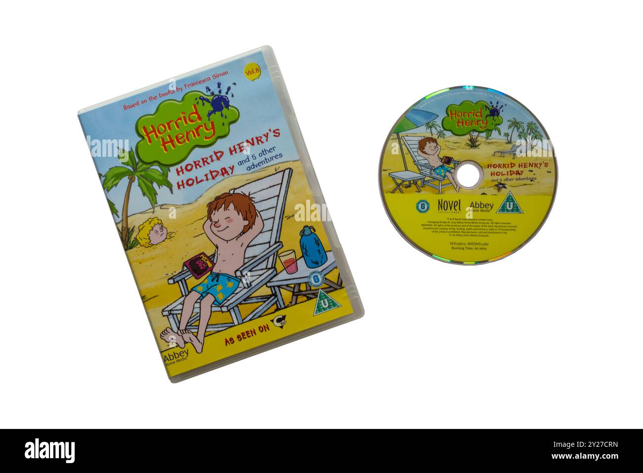 Horrid Henry's Holiday Madness Double DVD Pack DVDs isolated on white ...