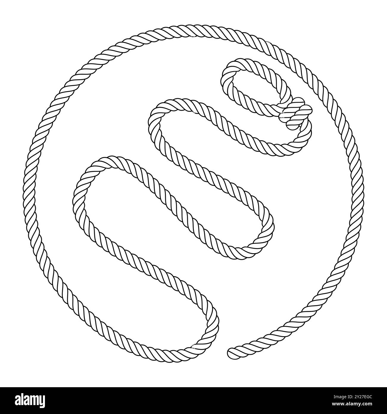 Illustration of an abstract rope loop Stock Vector Image & Art - Alamy