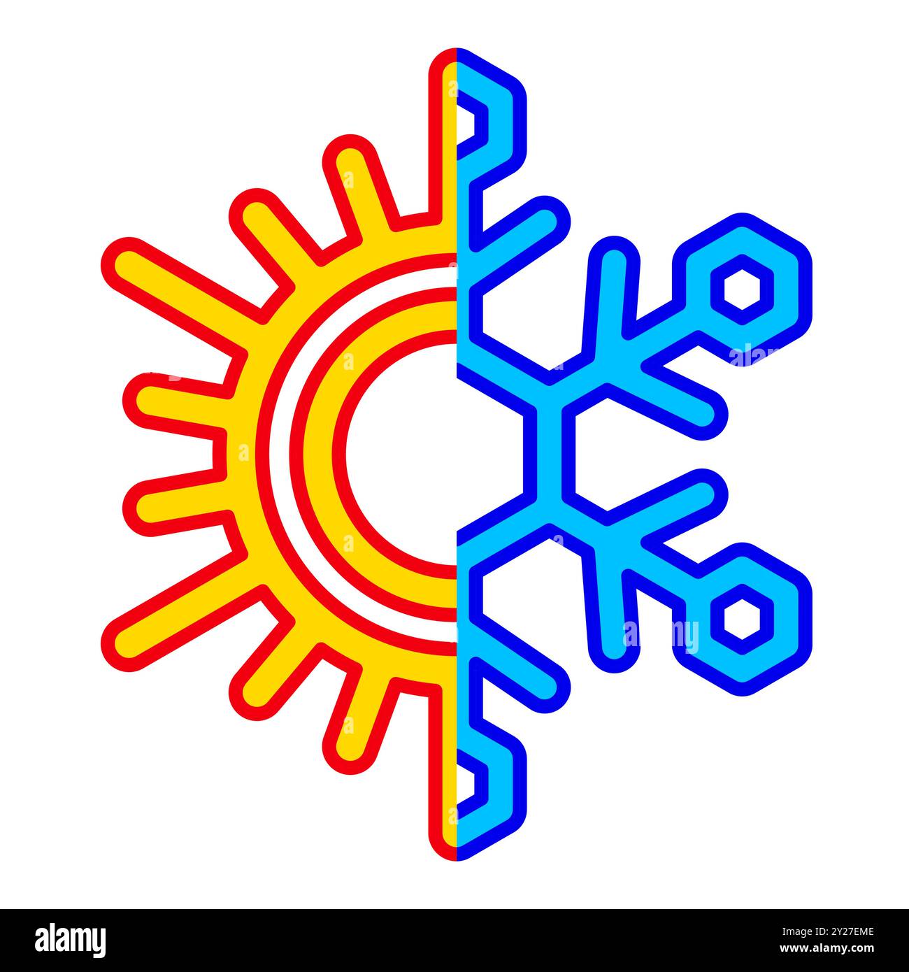 Illustration of an abstract hot and cold symbol Stock Vector Image ...