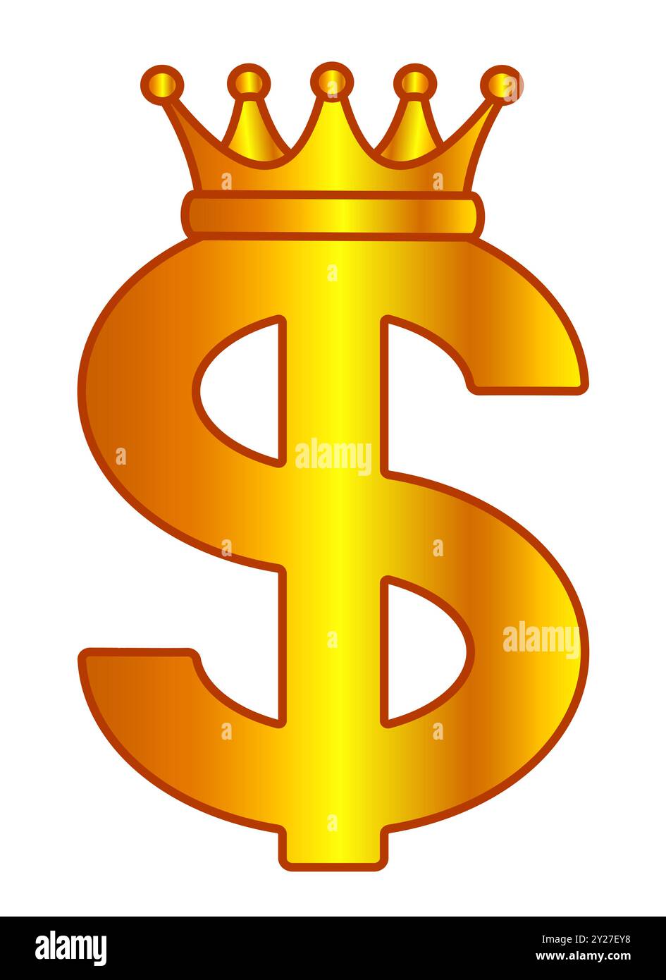 Illustration of an abstract dollar in crown Stock Vector Image & Art ...