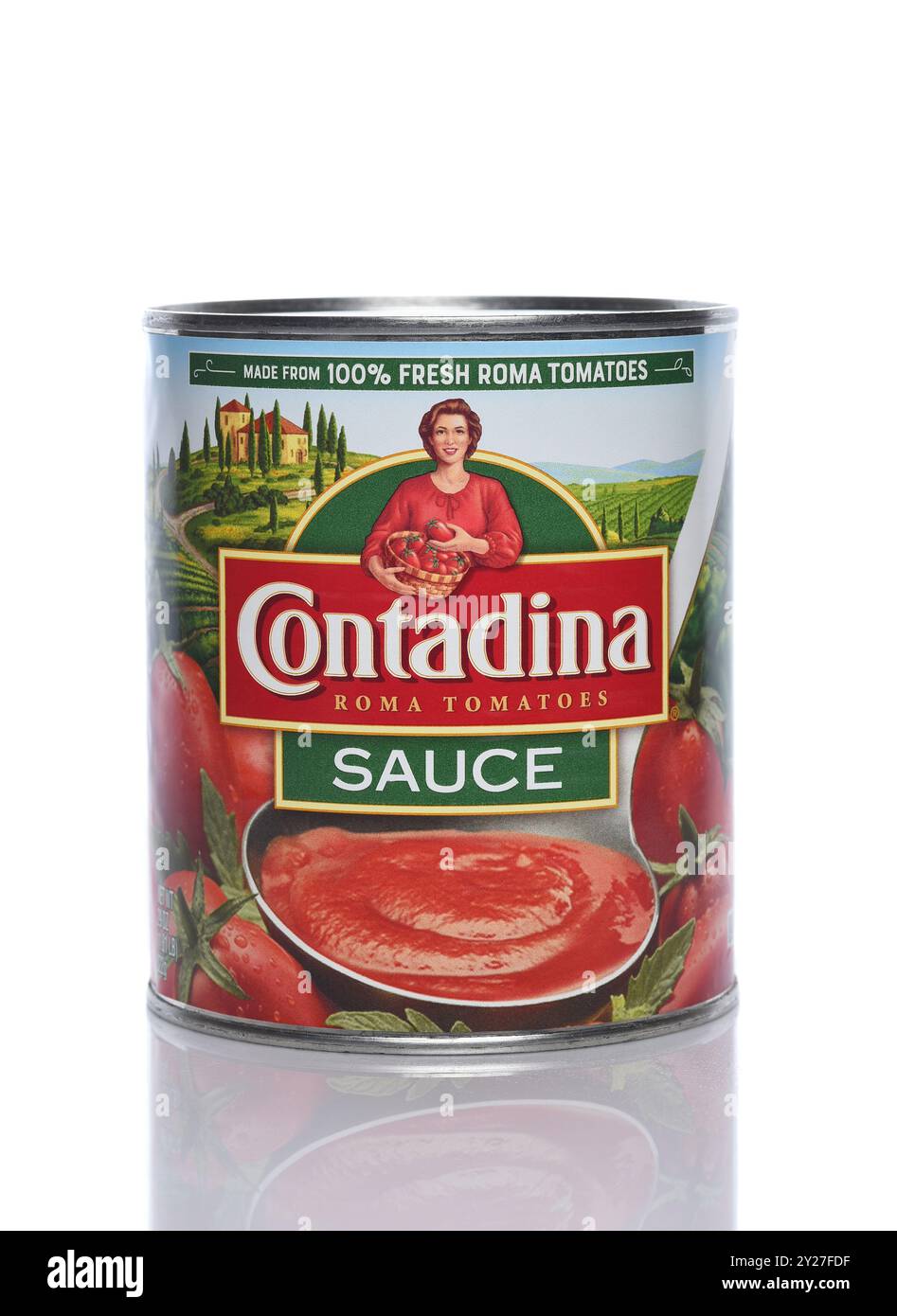 IRVINE, CALIFORNIA - 6 SEPT 2024: A can of Contadina Roma Tomatoes ...