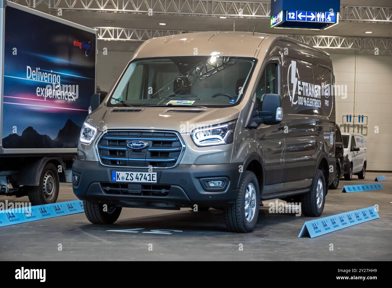 Ford E-Transit battery-electric panel van at the International Motor ...