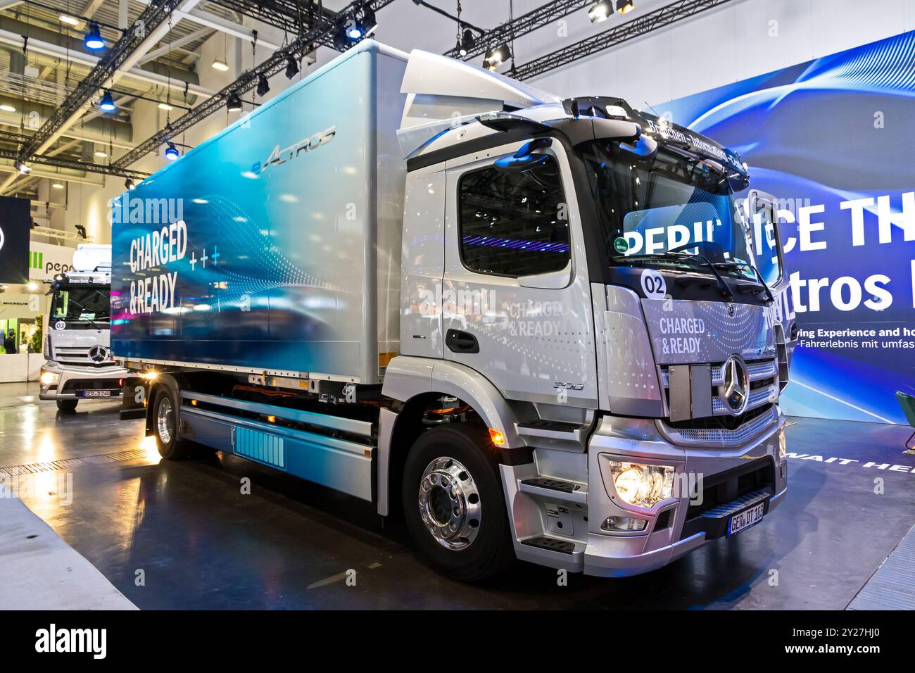 Mercedes Benz eActros 300 Tractor electric truck at the Hannover IAA Transportation Motor Show ...