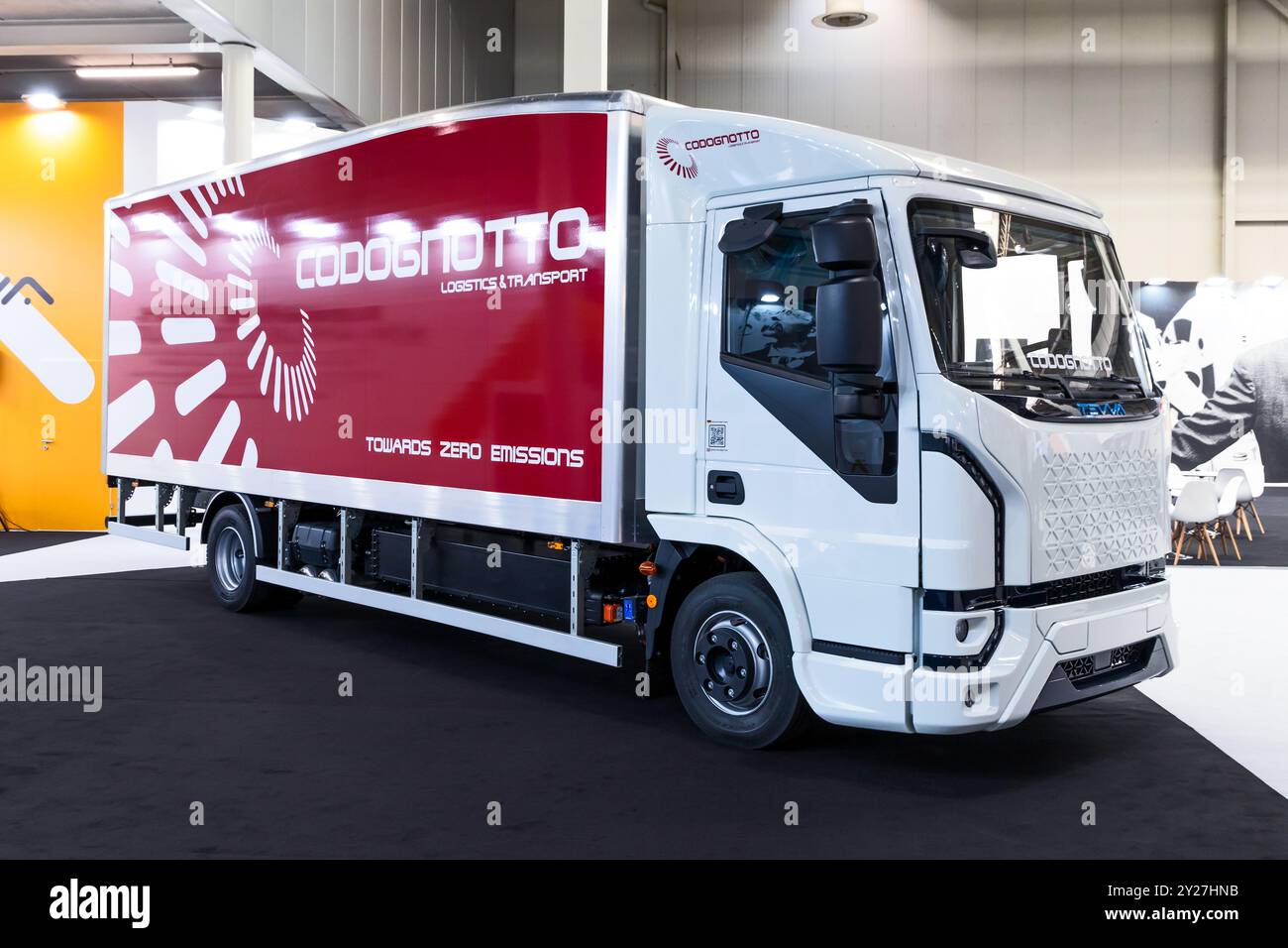 Tevva electric truck at the Hannover IAA Transportation Motor Show. Germany - September 20, 2022 ...