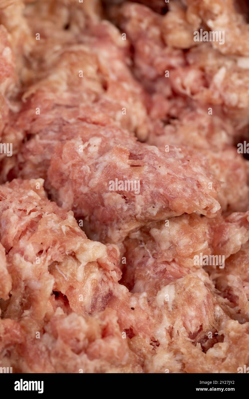 homemade minced pork meat , fresh minced pork with bacon Stock Photo ...