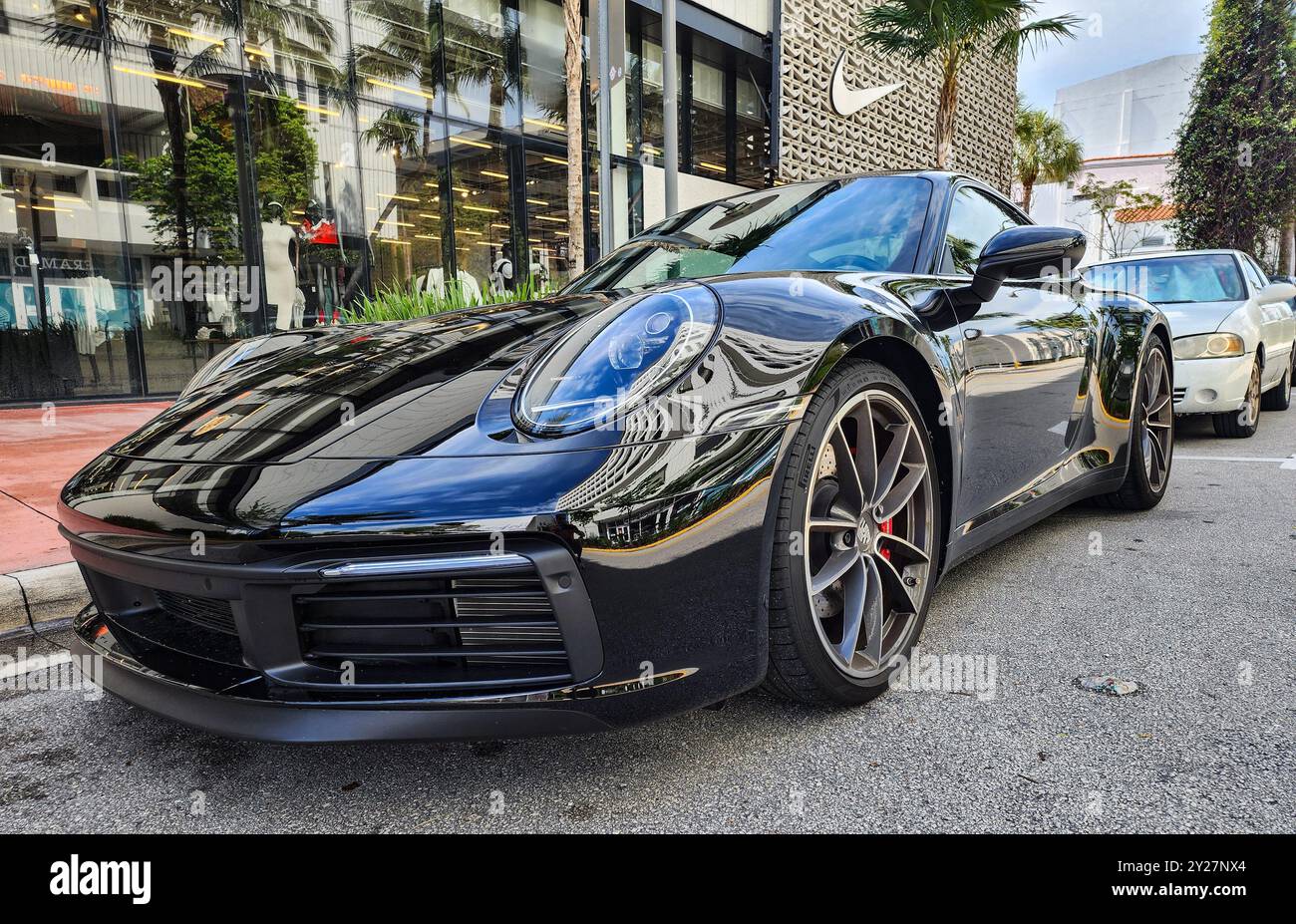 Miami Beach, Florida USA - June 8, 2024: 2021 Porsche 911 Carrera 4S ...