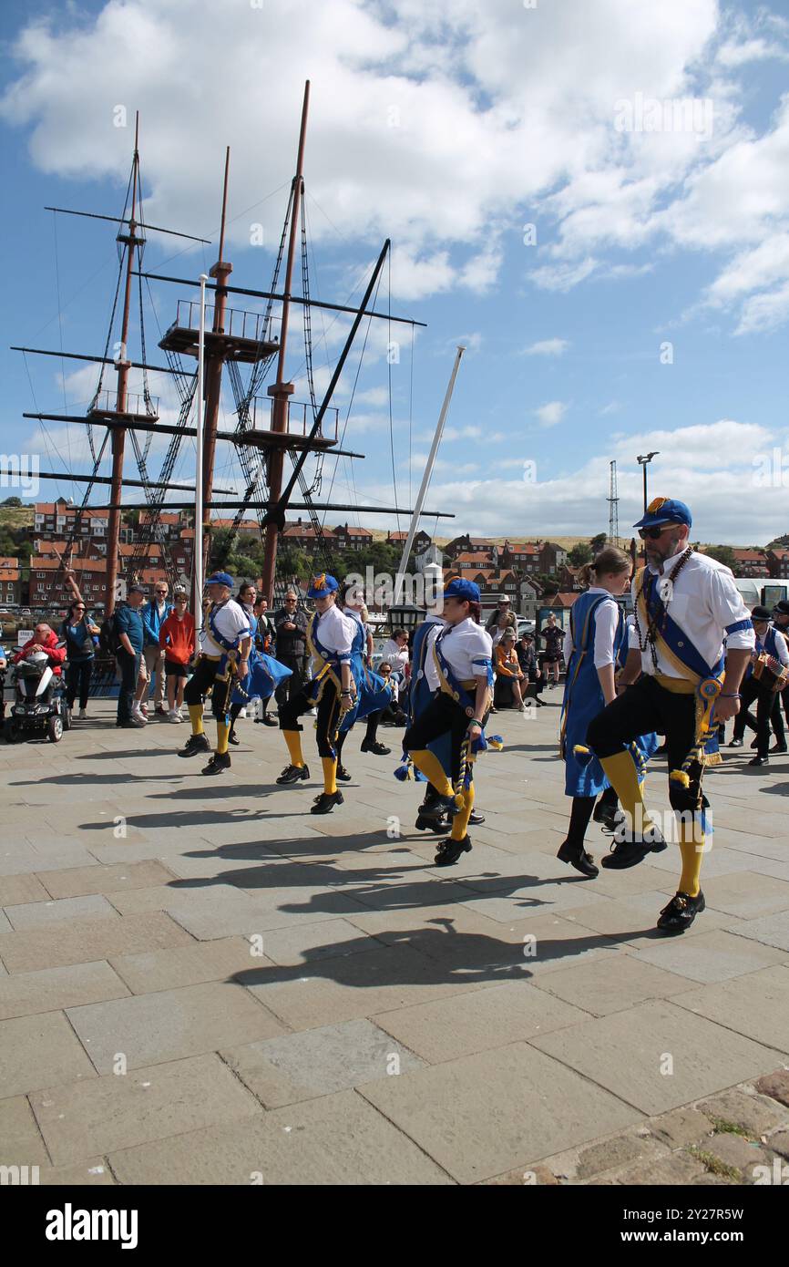 Whitby North Yorkshire August 21st 2024 Morris Dances dancing at Whitby ...