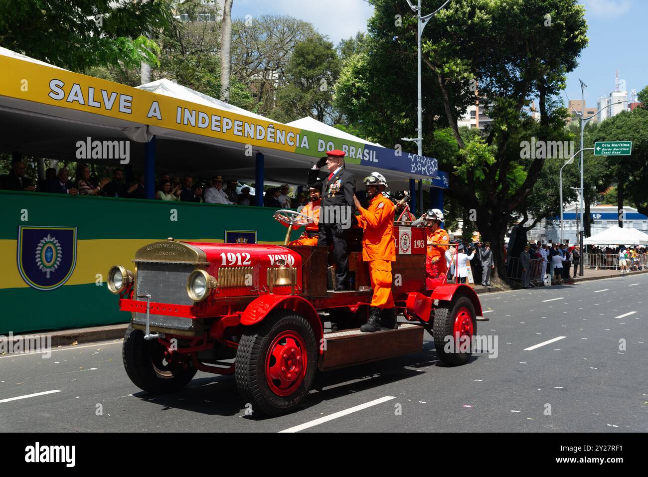 Salvador, Bahia, Brazil - September 07, 2024: Military personnel are ...
