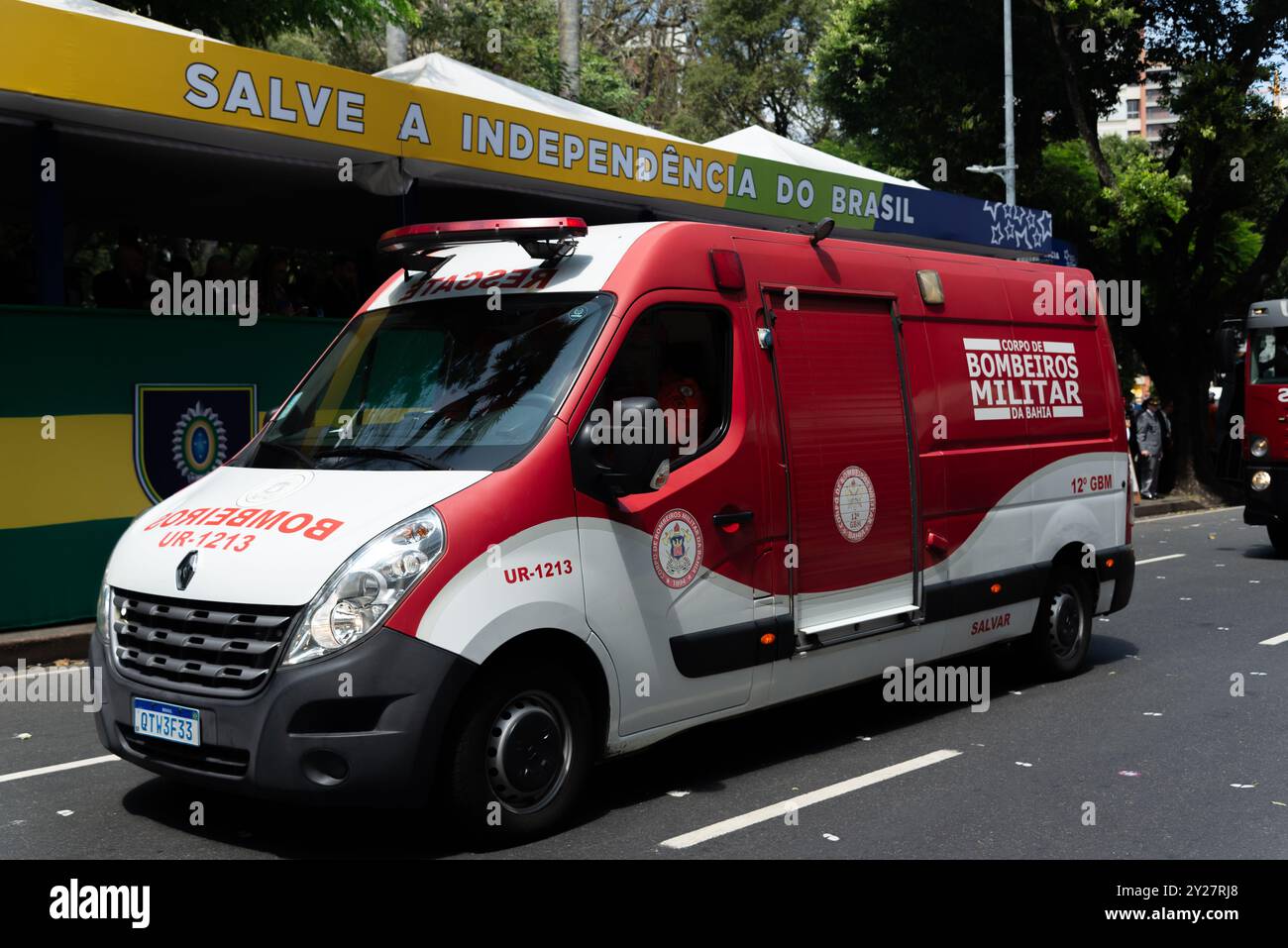 Salvador, Bahia, Brazil - September 07, 2024: A fire department ...