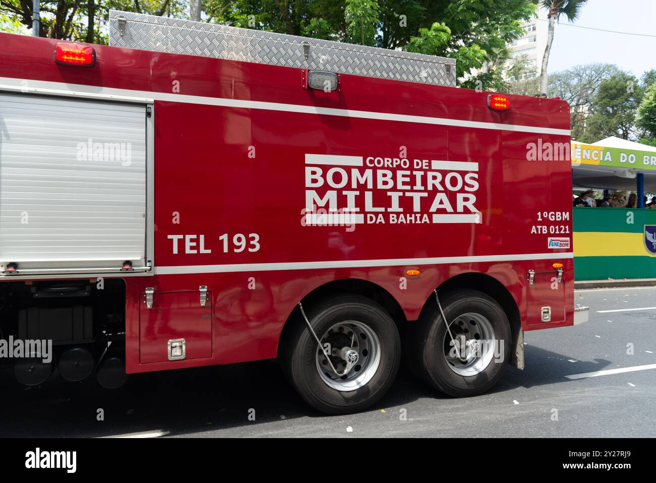 Salvador, Bahia, Brazil - September 07, 2024: A fire department water ...