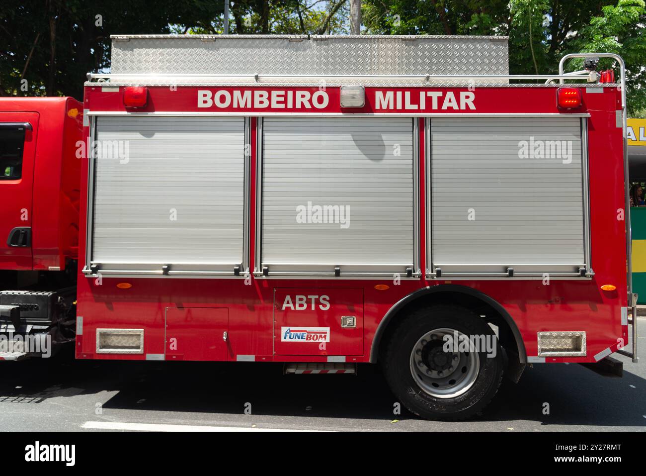 Salvador, Bahia, Brazil - September 07, 2024: A fire department water ...