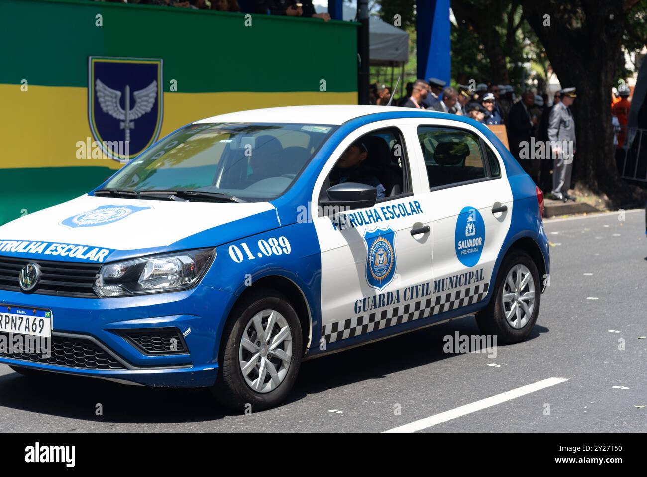 Salvador, Bahia, Brazil - September 07, 2024: A school patrol car from ...